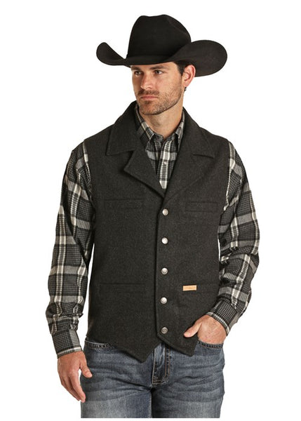 Powder River Black Wool Vest – Mavericks Western Wear